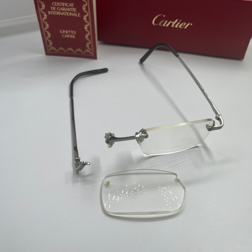 Authentic Titanium Cartier Paris Frameless Glasses Le… - Gem
